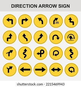 2,124 Arrows Road Signage Icon Set Stock Vectors, Images & Vector Art ...