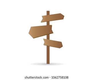 Road Direction Indicator Icon Signpost Directions Stock Vector (Royalty ...