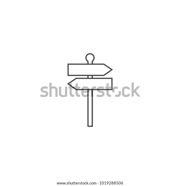 Road Directions Outline Style Stock Vector (Royalty Free) 1019288506 ...