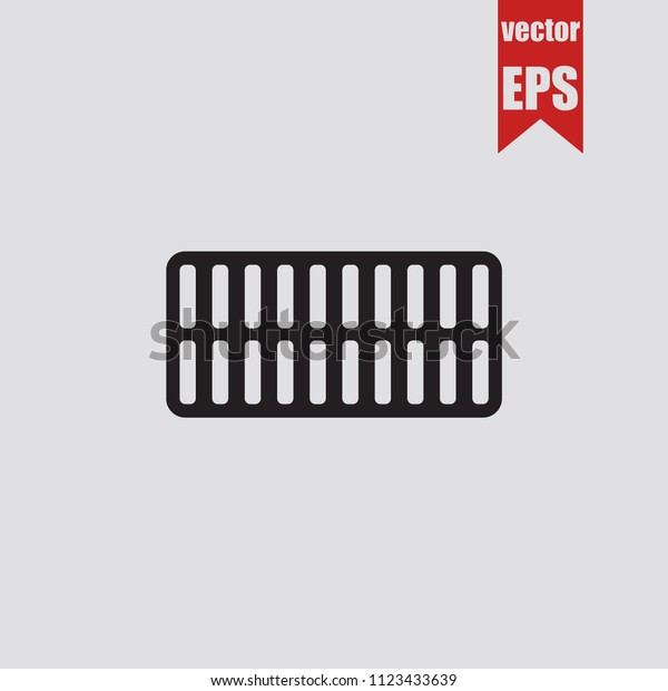 Road Drain System Icon Trendy Isolated Stock Vector (Royalty Free ...