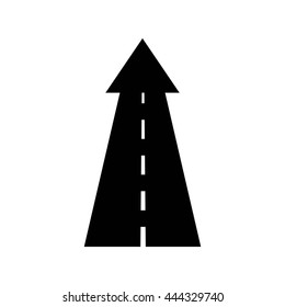 Road Going Arrow Symbol Stock Vector (Royalty Free) 444329740 ...