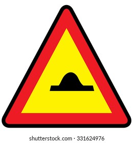Illustration Traffic Sign Represent Hump Stock Vector (Royalty Free ...