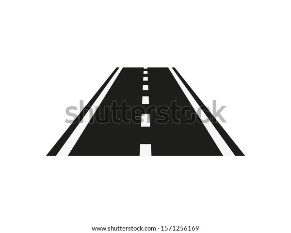 Road Icon Isolate On White Background Stock Vector (Royalty Free ...
