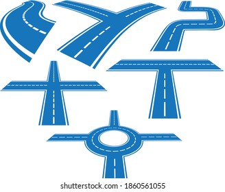 Road Icon Street Icon Vector Blue Stock Vector (Royalty Free ...