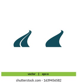 Road Icon Vector Asphalt Symbol Logo Stock Vector (Royalty Free ...