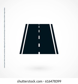 Road Icon Vector Flat Design Best Stock Vector (Royalty Free) 616478399 ...