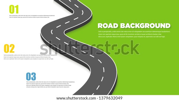 Road Infographic Background Vector Illustration Stock Vector (Royalty ...