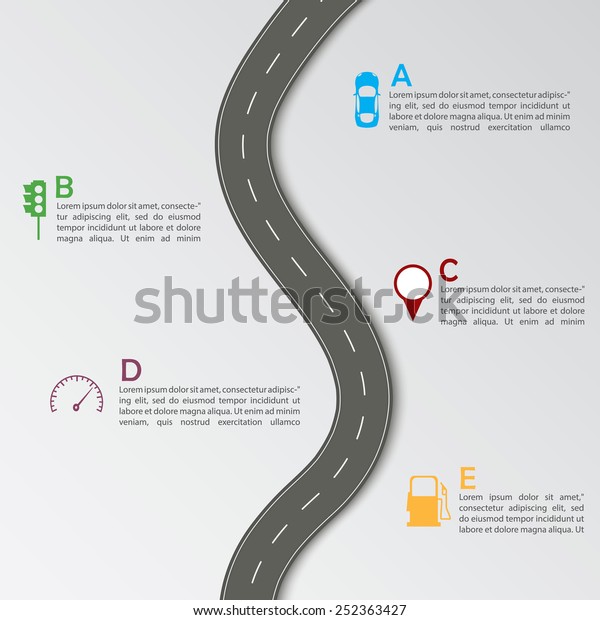 Road Infographic Template Stock Vector (Royalty Free) 252363427