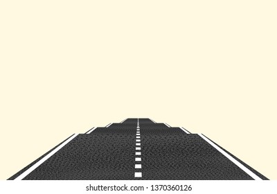 Road Into Distance Markings Concept Travel Stock Vector (Royalty Free ...