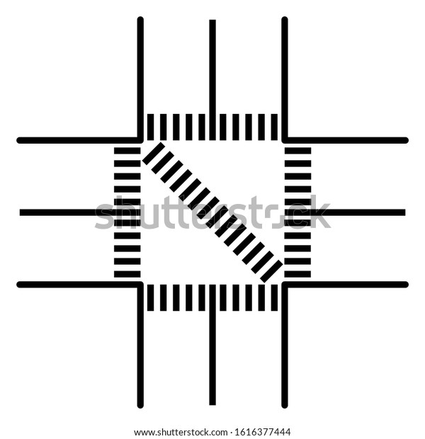Road Junction Icon Design Road Interchange Stock Vector (Royalty Free ...