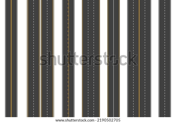 Road Lane Top View Asphalt Highway Stock Vector (Royalty Free ...