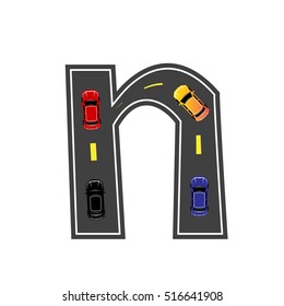 Road Letter Alphabet Font Stock Vector (Royalty Free) 516641908 ...
