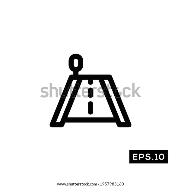 Road Line Icon Vector Road Icon Stock Vector (Royalty Free) 1957983160 ...
