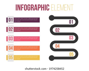 Road Map Information Infographic Element Stock Vector (Royalty Free ...