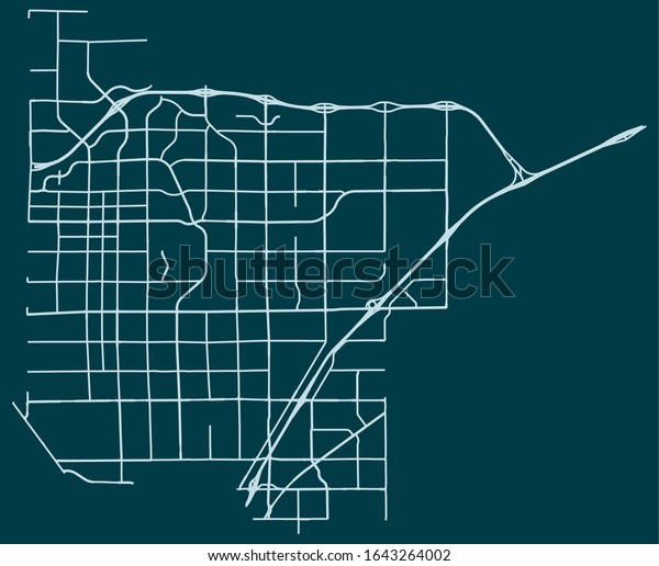 Road Map North Las Vegas Nevada Stock Vector (Royalty Free) 1643264002 ...