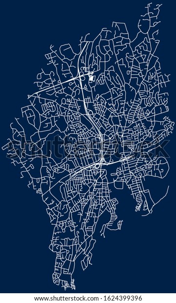 Road Map Norwalk Connecticut Vector Stock Vector (Royalty Free ...