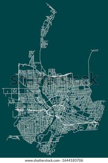 Road Map Rochester New York United Stock Vector (Royalty Free ...