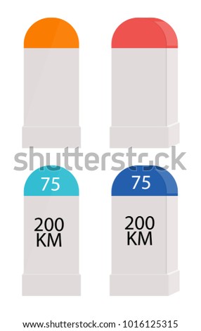 Road Milestone Icon Stock Vector (Royalty Free) 1016125315 - Shutterstock