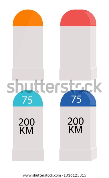 Road Milestone Icon Stock Vector (Royalty Free) 1016125315