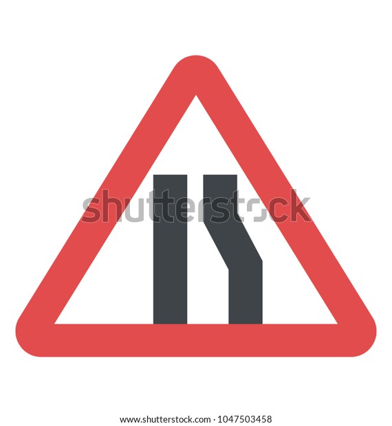 Road Narrow Right Side Stock Vector (Royalty Free) 1047503458 ...