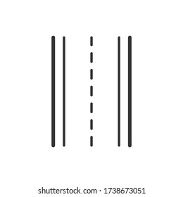 Road Outline Icon Vector Illustration Stock Vector (Royalty Free ...