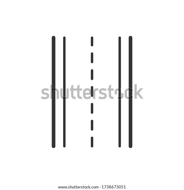 Road Outline Icon Vector Illustration Stock Vector (Royalty Free ...