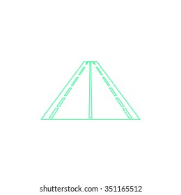 Road Outline Vector Icon On White Stock Vector (Royalty Free) 351165512 ...