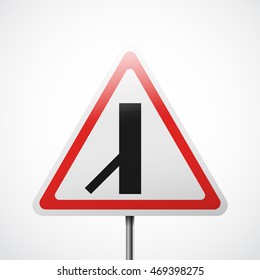 Road Priority Sign Junction Secondary Road Stock Vector (Royalty Free ...