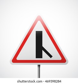 Road Priority Sign Junction Secondary Road Stock Vector (Royalty Free ...