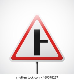 Road Priority Sign Junction Secondary Road Stock Vector (Royalty Free ...