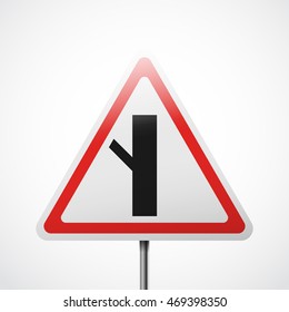 Road Priority Sign Junction Secondary Road Stock Vector (Royalty Free ...