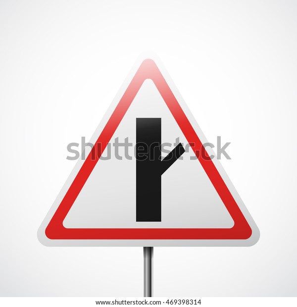 Road Priority Sign Junction Secondary Road Stock Vector (Royalty Free ...
