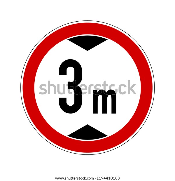 Road Prohibitory Sign Maximum Height Stock Vector (Royalty Free ...