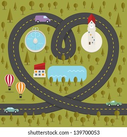 2,924 Heart road map Images, Stock Photos & Vectors | Shutterstock