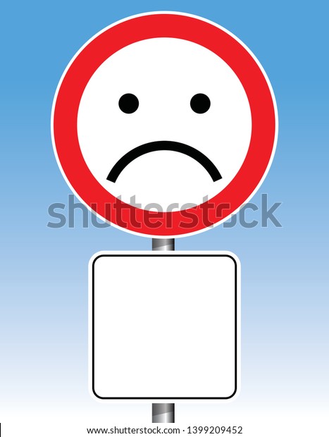 Road Sigh Sad Face Stock Vector (Royalty Free) 1399209452 | Shutterstock