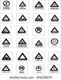 Traffic Signs Line Inverted Icons: เวกเตอร์สต็อก (ปลอดค่าลิขสิทธิ์ ...