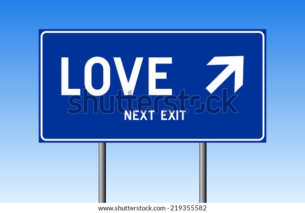 Road Sign Concept Love Right Arrow Stock Vector (Royalty Free ...