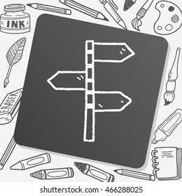 Road Sign Doodle Stock Vector (Royalty Free) 466288025 | Shutterstock