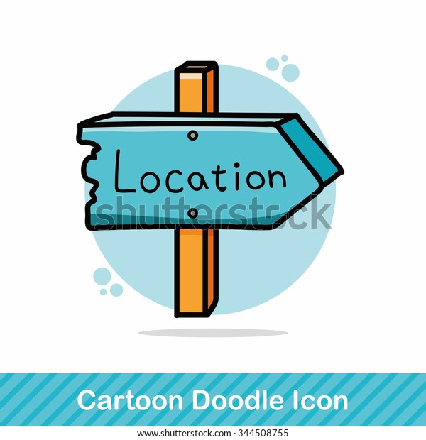 Road Sign Doodle Stock Vector (Royalty Free) 344508755 | Shutterstock