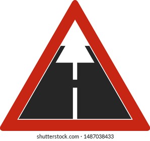 Road Sign End Road Improved Surface Stock Vector (Royalty Free ...