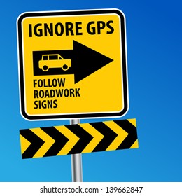 Road Sign Gps Vector Illustration Stock Vector (Royalty Free) 139662847 ...