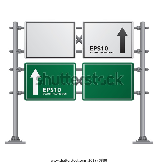 Road Sign Green Color Vector Stock Vector (Royalty Free) 101973988 ...