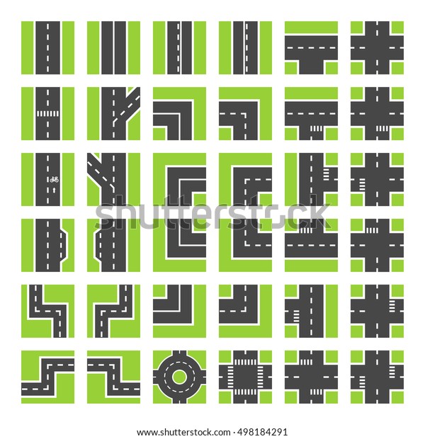 Road Sign Infographic Set Flat Design Stock Vector (Royalty Free ...