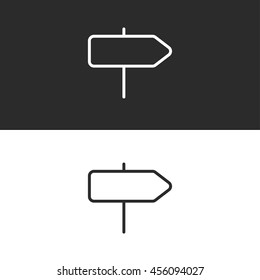 Road Sign Line Icon Stock Vector (Royalty Free) 456094027 | Shutterstock