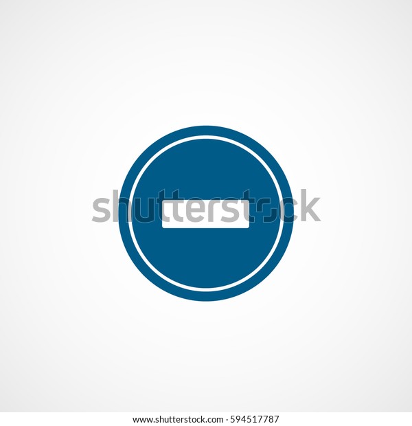 Road Sign No Entry Blue Flat Stock Vector (Royalty Free) 594517787 ...