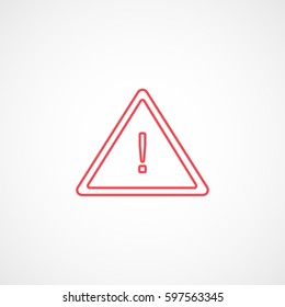 Road Sign Notice Warning Red Line Stock Vector (Royalty Free) 597563345 ...