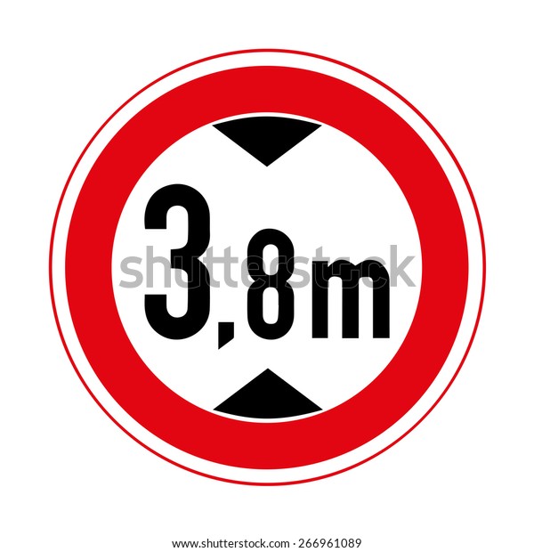 Road Sign Prohibitory Sign Maximum Height 库存矢量图（免版税）266961089 ...