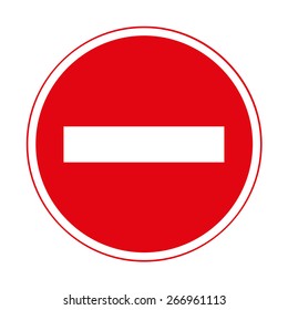 Road Sign Prohibitory Sign No Entry Stock Vector (Royalty Free ...