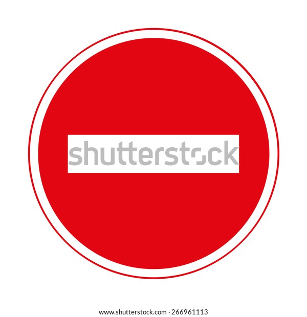 Road Sign Prohibitory Sign No Entry: Stock-Vektorgrafik (Lizenzfrei ...
