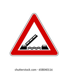 Road Sign Opening Swing Bridge Ahead: เวกเตอร์สต็อก (ปลอดค่าลิขสิทธิ์ ...